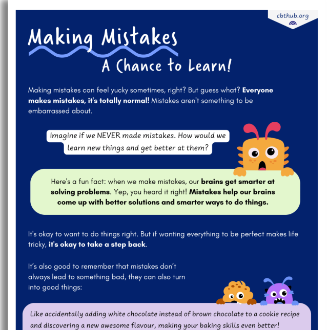 Behavioural Experiments Example | CBT Worksheet For Children