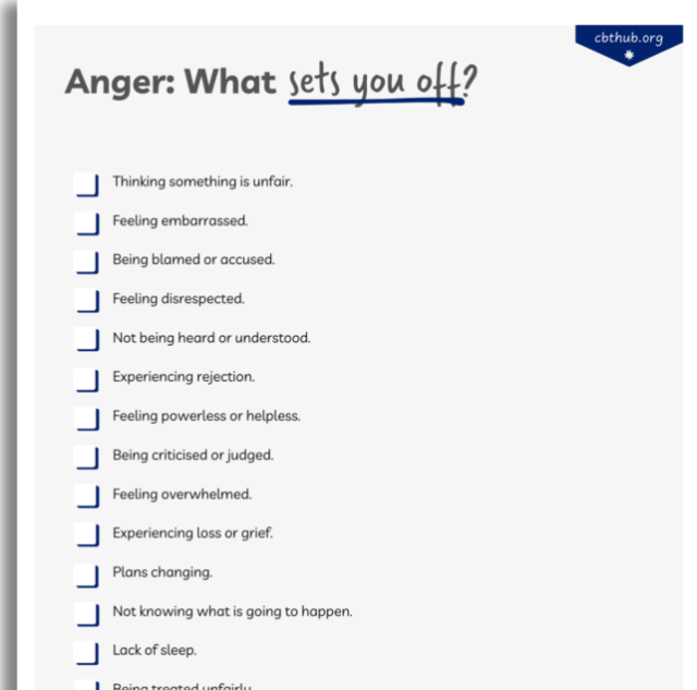 Emotional Regulation Worksheets for Young People | CBT Hub
