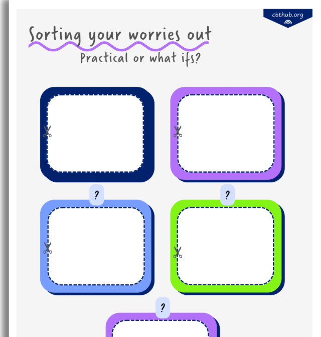 CBT Worksheets for Children's Worry | Printable Anxiety Tools