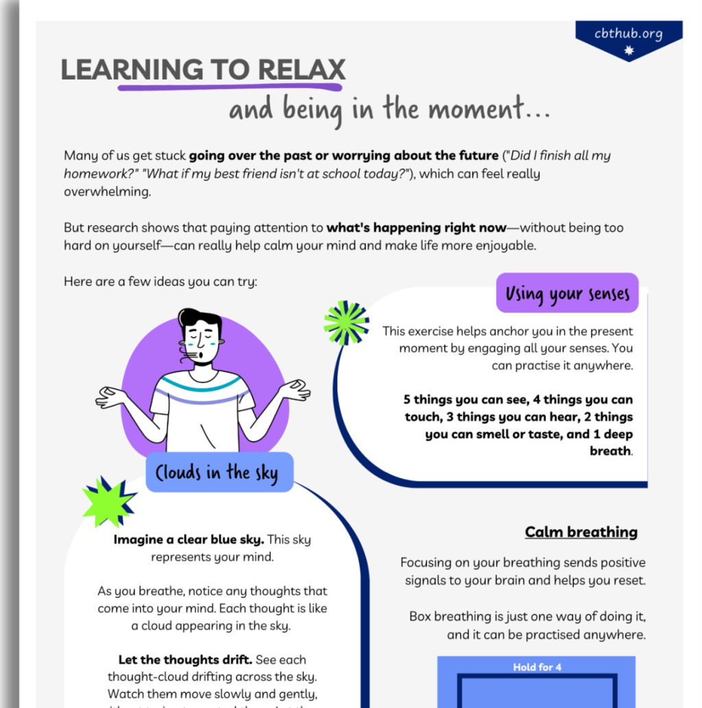 Emotional Regulation Worksheets for Young People | CBT Hub