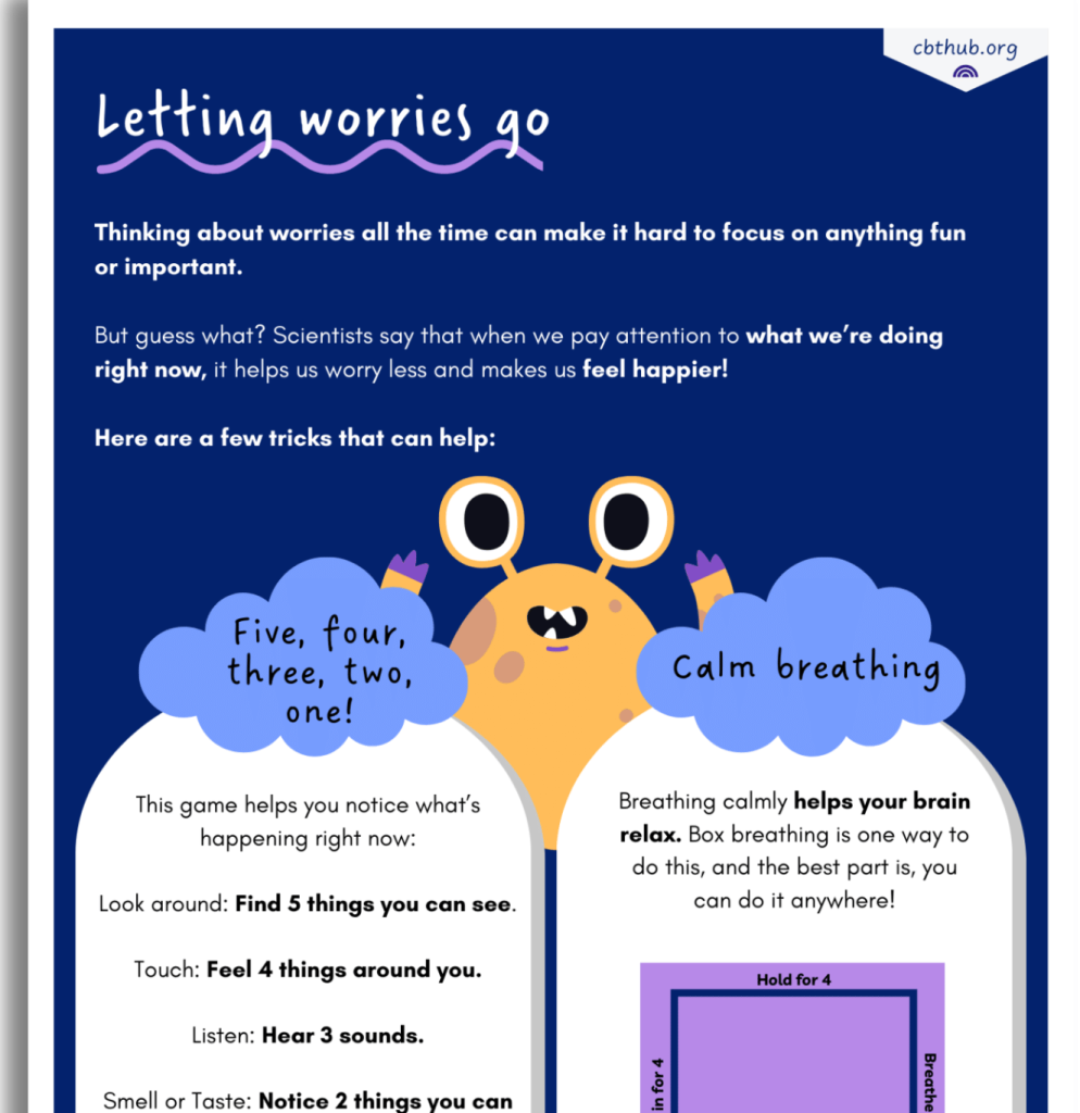 CBT Worksheets for Children's Worry | Printable Anxiety Tools