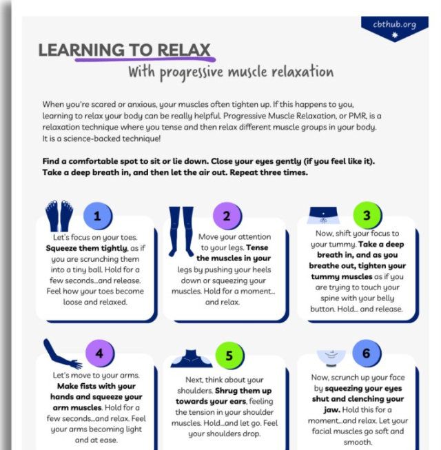Progressive Muscle Relaxation Exercise - CBT Hub