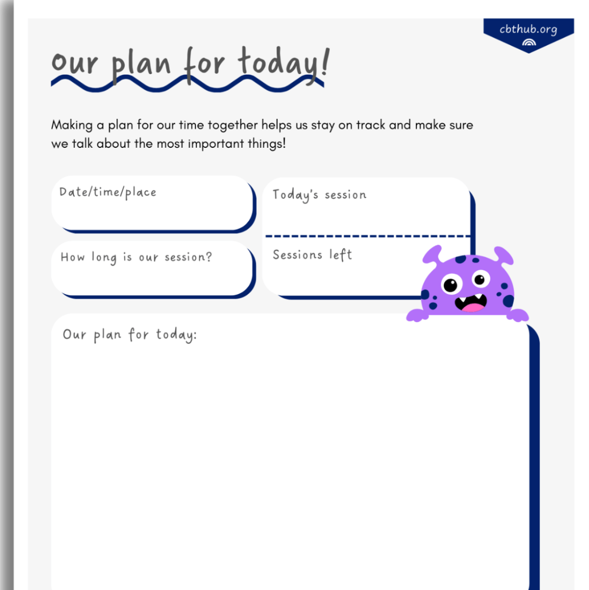 5Ps Formulation Template | CBT Worksheet for Children