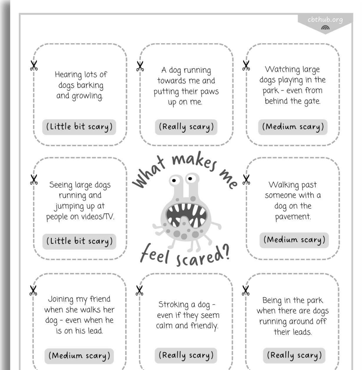 What makes me scared? (example) - CBT Hub