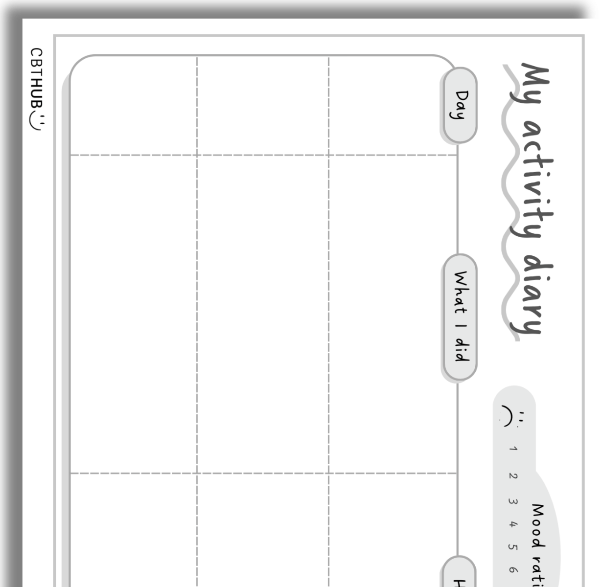 My activity diary - CBT Hub