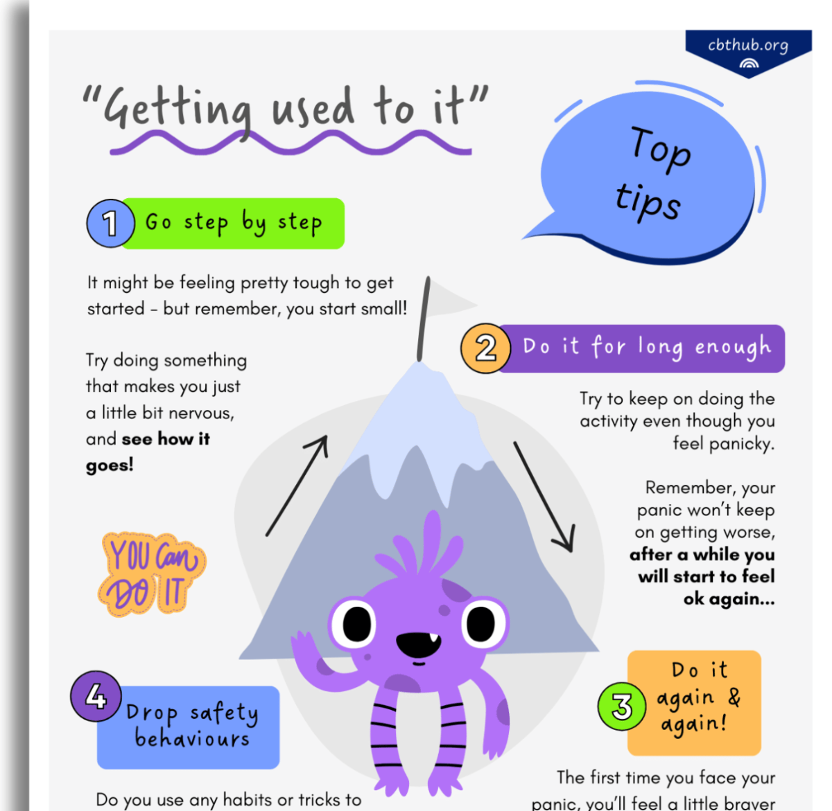 Getting Used To It | Graded Exposure Worksheet for Children