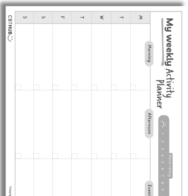 My weekly activity planner (1 page) - CBT Hub
