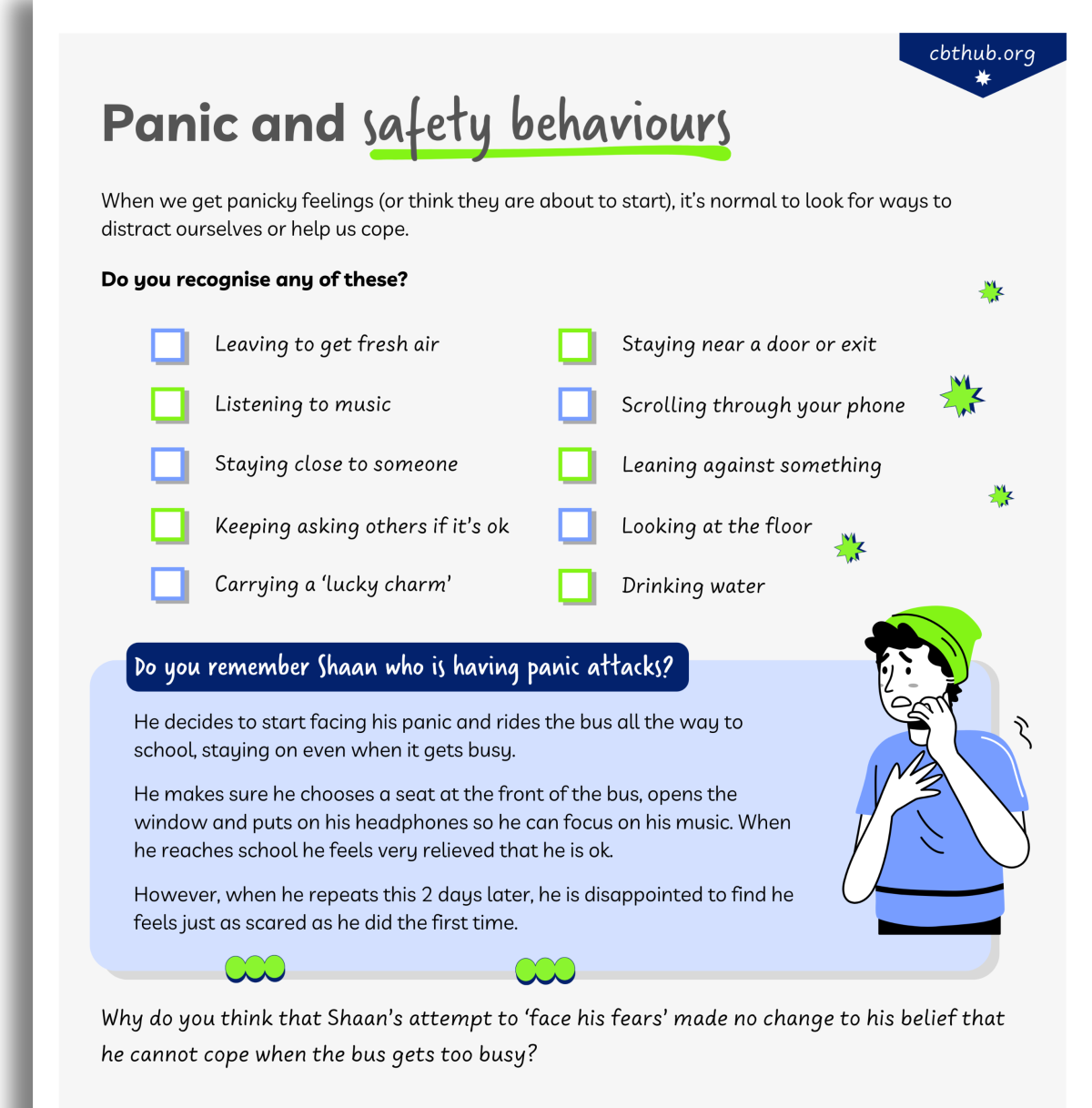 Panic CBT Worksheets for Teens | Exposure & Cognitive Tools