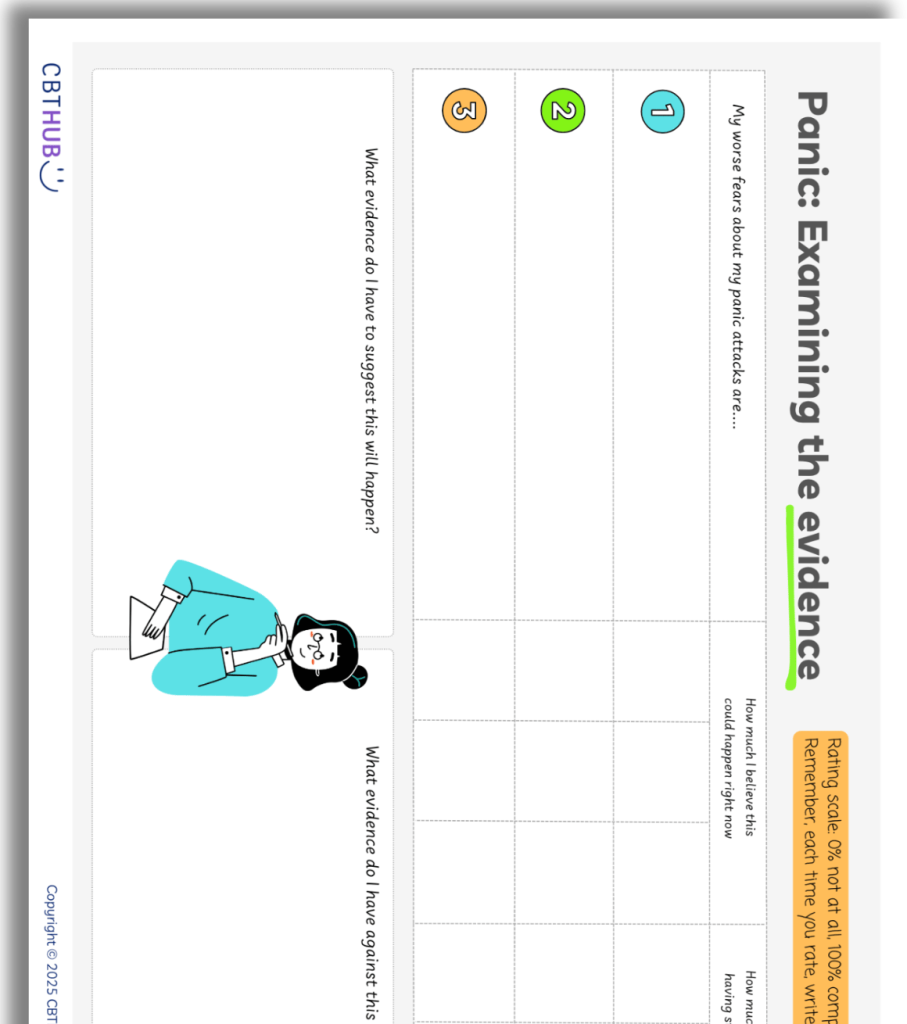 Panic CBT Worksheets for Teens | Exposure & Cognitive Tools