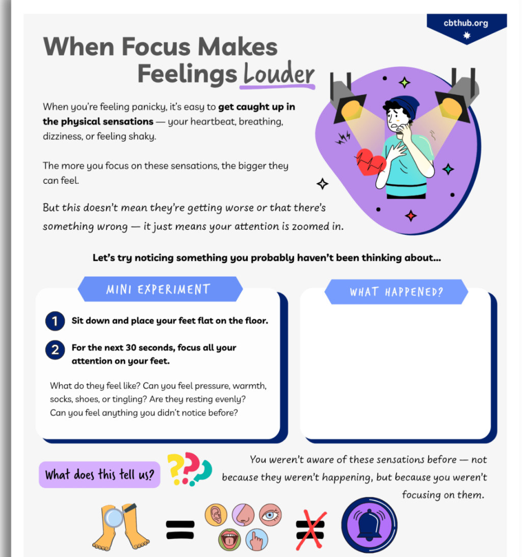 Panic CBT Worksheets for Teens | Exposure & Cognitive Tools