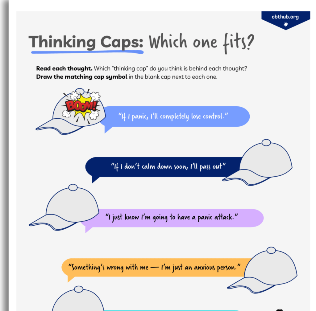CBT Worksheets for Young People with Panic | CBT HUB