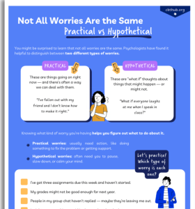 CBT Worksheets for Worry in Young People | Anxiety Resources
