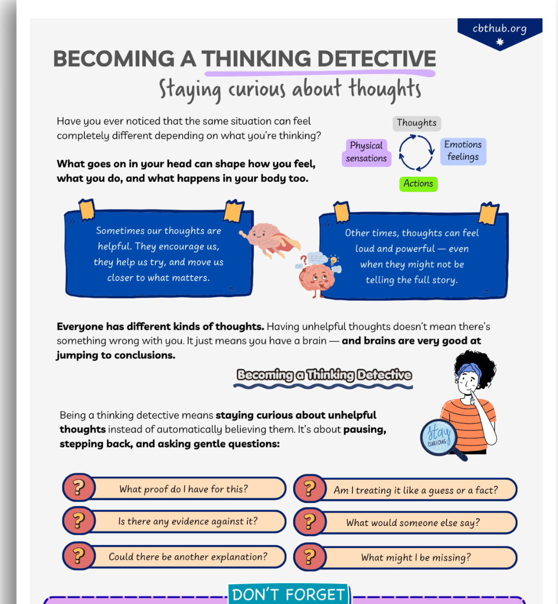 Introducing Thinking Detective Skills - CBT Hub